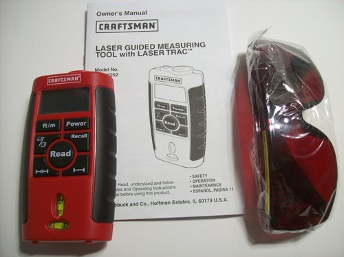 CRAFTSMAN LASER TRAC 320.48252 LASER GUIDED MEASURING TOOL, GLASSES ...