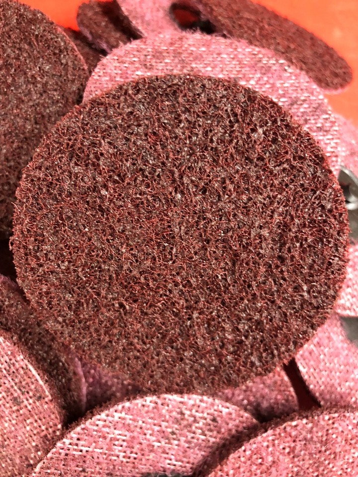 LOT (25) 3M 07486 SCOTCH-BRITE 3" INCH ROLOC DISCS TR A MED GRIT GRADE ...