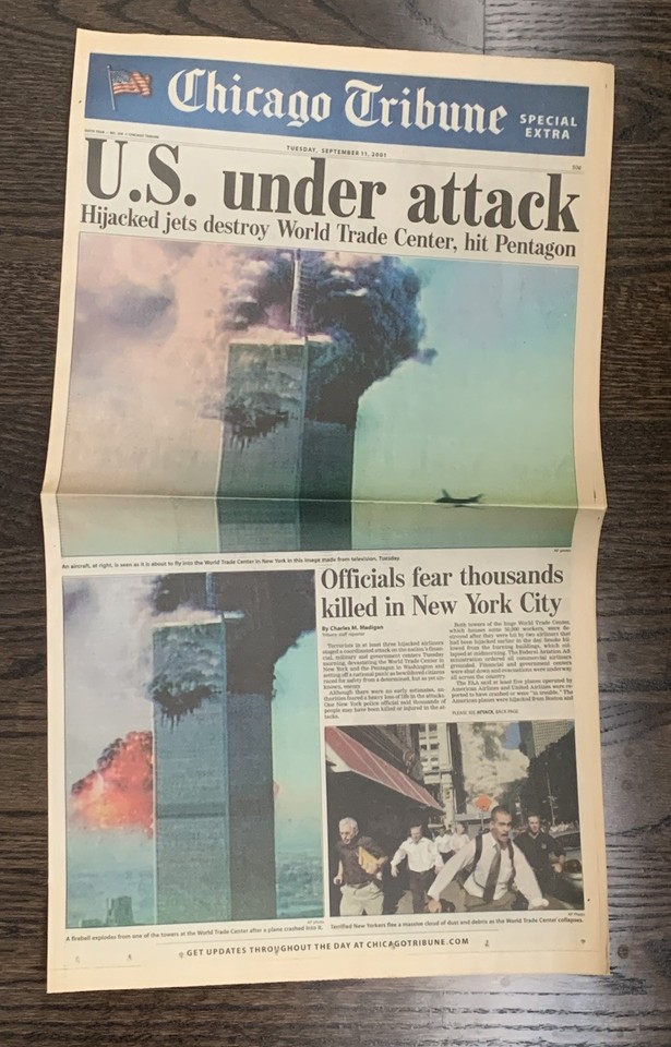 Chicago Tribune U.S. Under Attack Special Extra September 11, 2001 ...