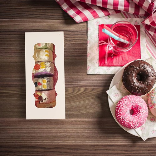 15pcs 9x4x3.5 Inch Cookie Boxes White Bakery with Window Treat | eBay