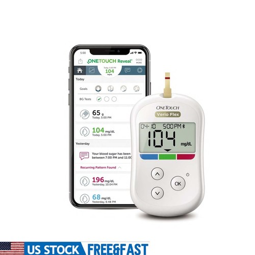 Blood Glucose Meter Diabetes Test Kit W/ Lancing Device & Lancets ...