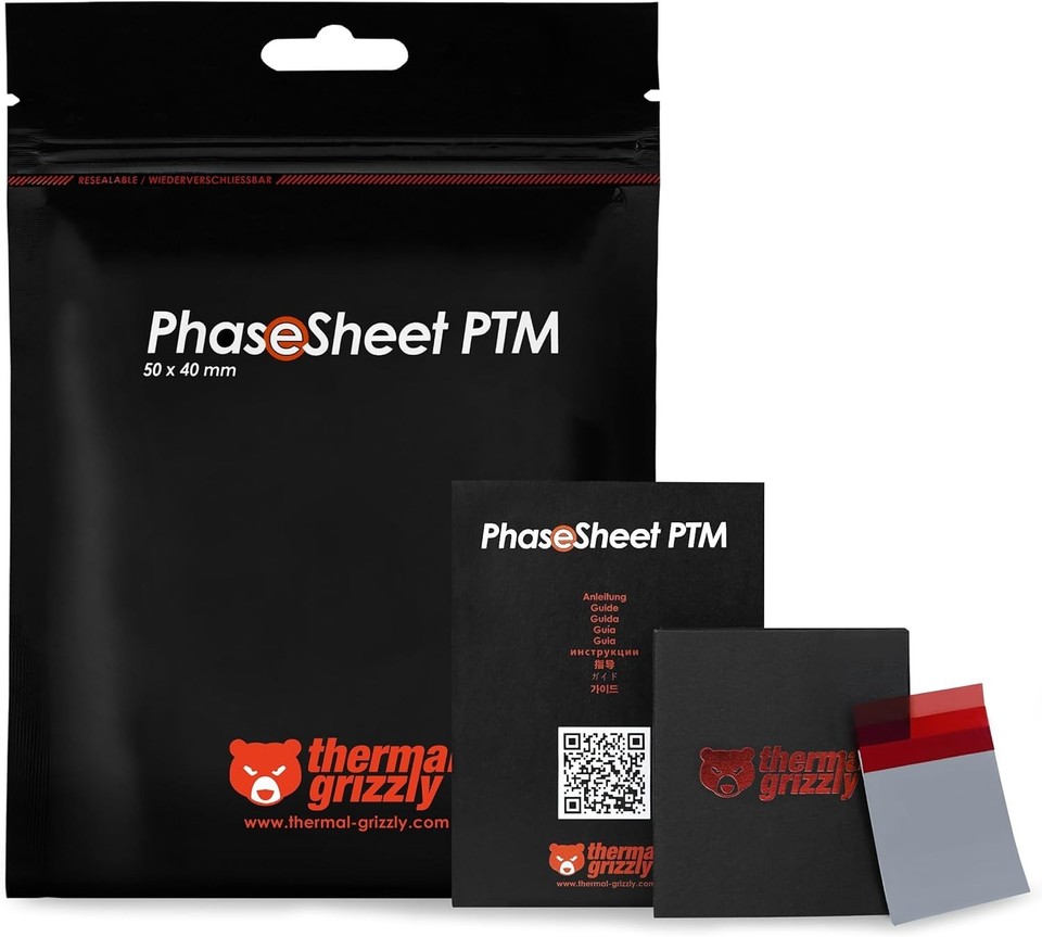 Thermal Grizzly - Phase Sheet PTM (50x40mm)- High Performance Thermal ...