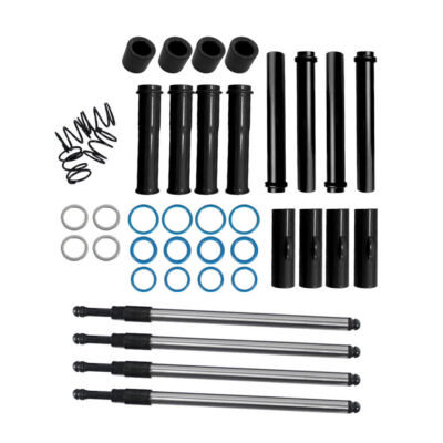For 99-17 Harley-Davidson Twin Cam Adjustable Pushrods&Black Push Rod ...