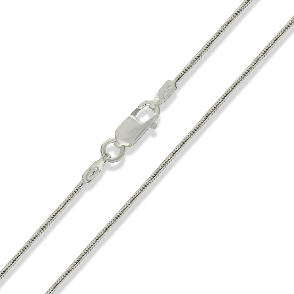 STERLING SILVER 16" 18" 20" ROUND SNAKE LIZARD CHAIN CHOKER PENDANT ...