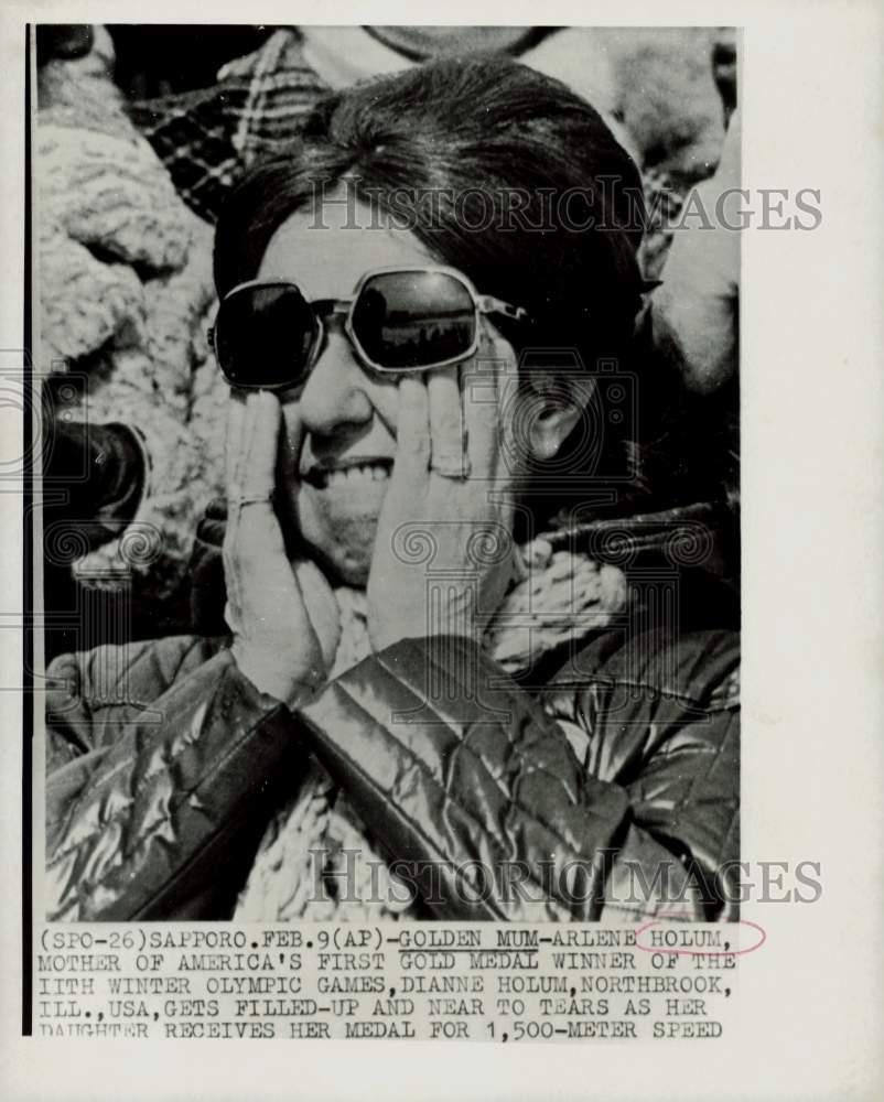 Press Photo Arlene Holum, mother of Winter Olympic gold medal winner ...
