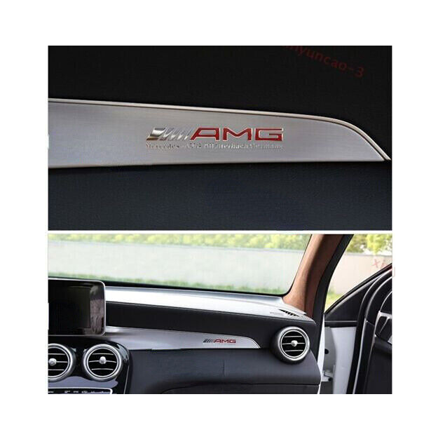 2PCS For Mercedes-Benz AMG Badge Car Interior Sticker Decal Car Emblem ...