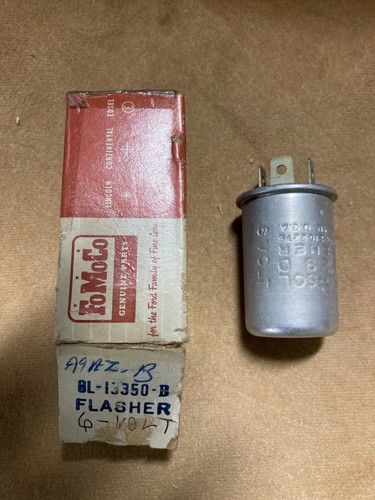 1949-1955 Ford and Thunderbird NOS 6 Volt turn signal flasher BL-13350 ...