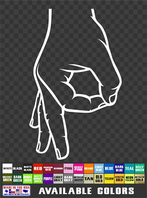 CIRCLE Hand Punch Game Sticker Outline Made You Look Gotcha Sneaky Okay ...