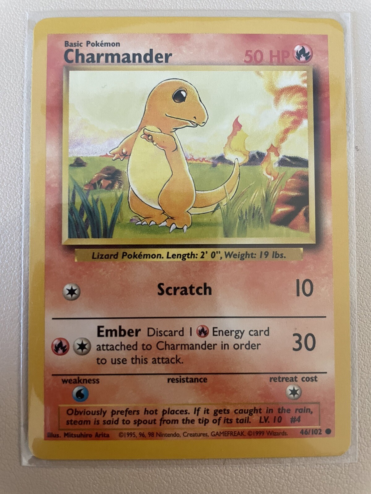 Pokémon TCG Charmander Base Set 46/102 Regular Unlimited Common MP-LP ...