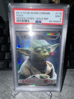 2014 topps star wars chrome perspectives Gold Yoda 8/50 Psa 9 Pop 1 ...