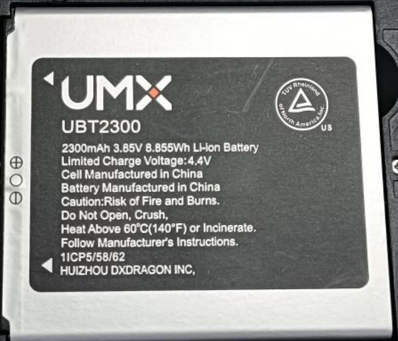 Battery UMX UBT2300 for Unimax U696CL 2300mAh 3.85V OEM Replacement Li ...