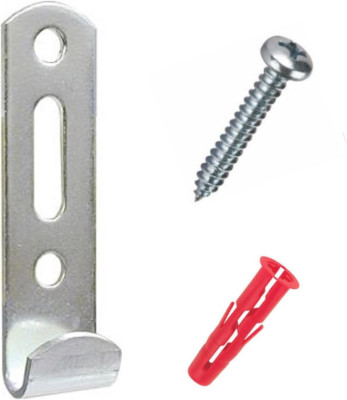 J Wall Hook Picture Hanging Heavy Duty & Fixings 5 Pack Chrome | eBay