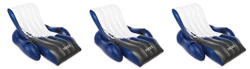 Intex Floating Pool Recliner Lounge 71 Inch X 53 Inch Blue White ...