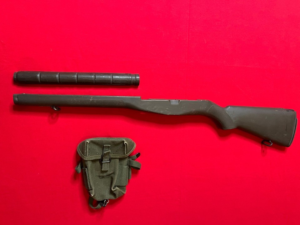 Complete USGI Fiberglass M 1 4 / M 1 A Stock with Handguard & Mag Pouch ...