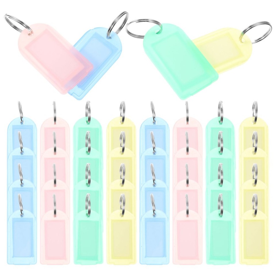 40 Pcs Multi-function Luggage Tags Plastic Key Labels Convenient | eBay ...