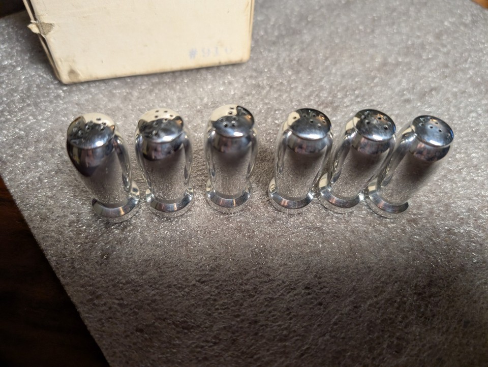 Elmore Of California MCM Atomic Bomb Set 3 Salt & Pepper Shakers Silver ...