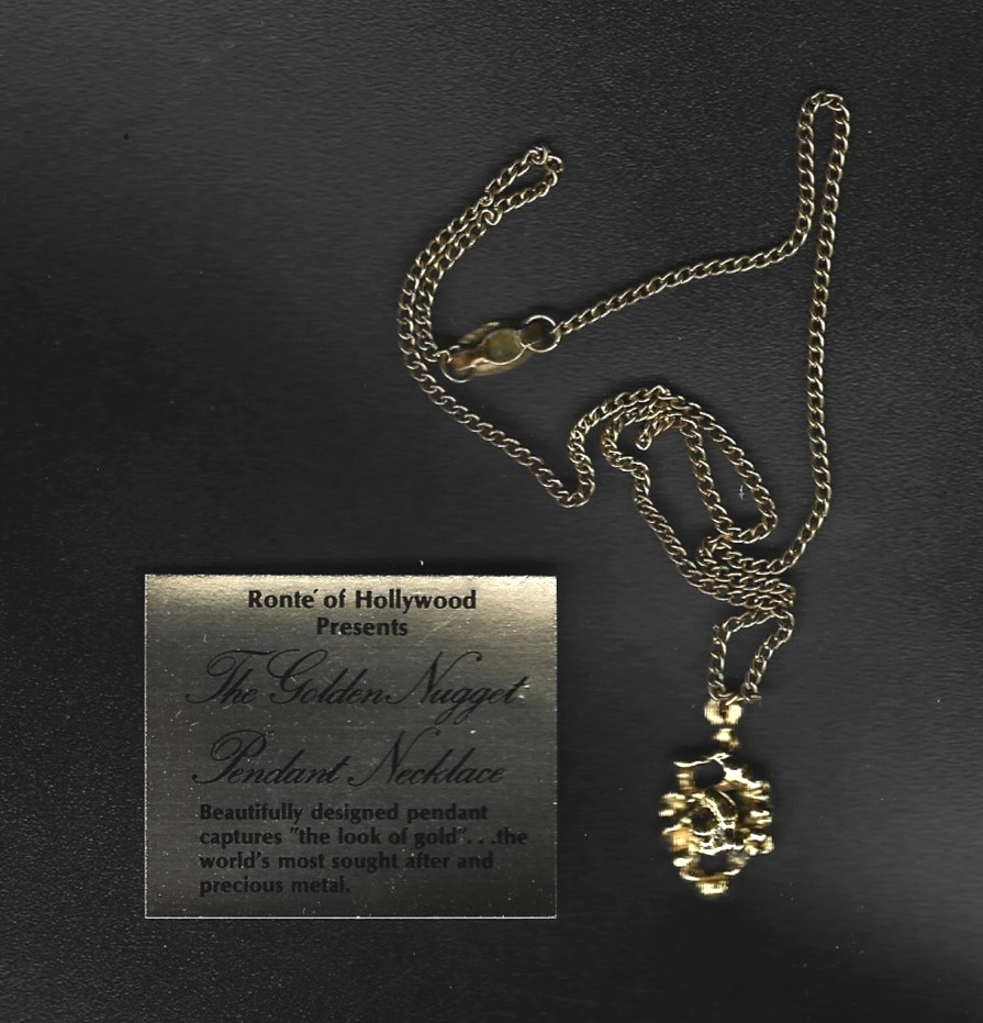 Vintage Ronte of Hollywood "The Golden Nugget Pendant Necklace" | eBay