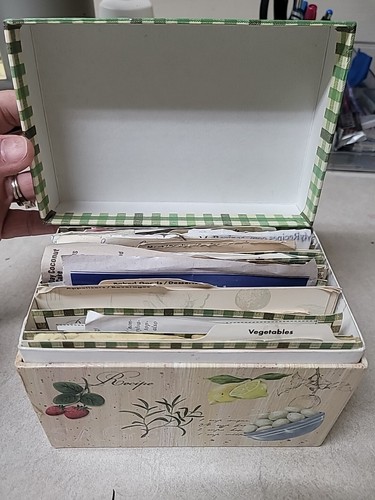 Vtg Grandma’s Recipe Boxes With Handwritten Clipped | eBay