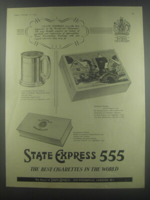 1954 State Express 555 Cigarettes Ad - State Express 555 the best ...