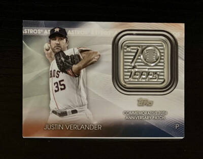 Justin Verlander 2021 Topps Update 70th Anniversary #T70P-JV Patch ...
