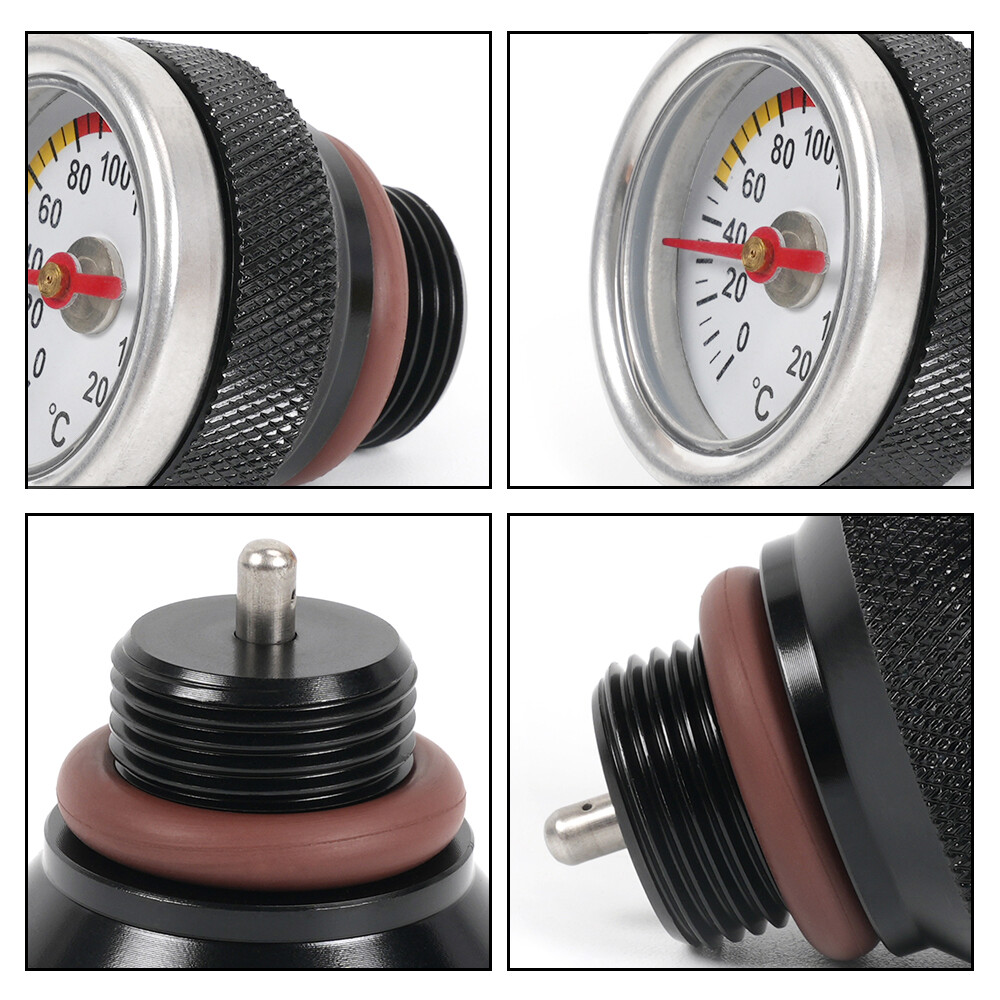 M20x1.5 Motorcycle Oil Temp Temperature Gauge Filler Cap 0-200 Celsius ...