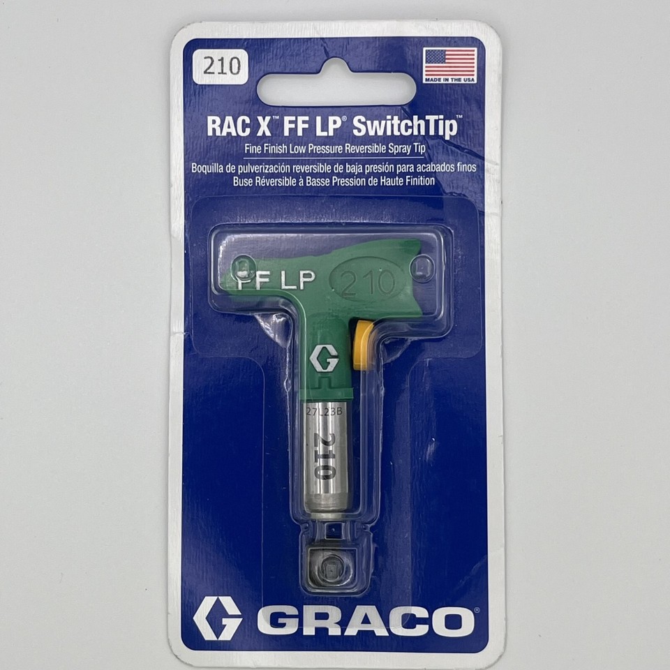 GRACO RAC X FFLP SwitchTip Fine Finish Low Pressure Spray Tip 210 ...