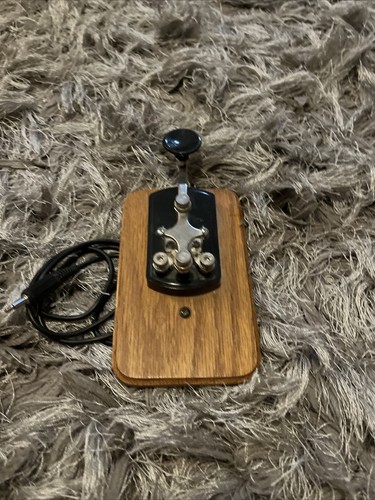 MFJ-553 Deluxe Wood Base Telegraph Key with 3.5mm Cable | eBay