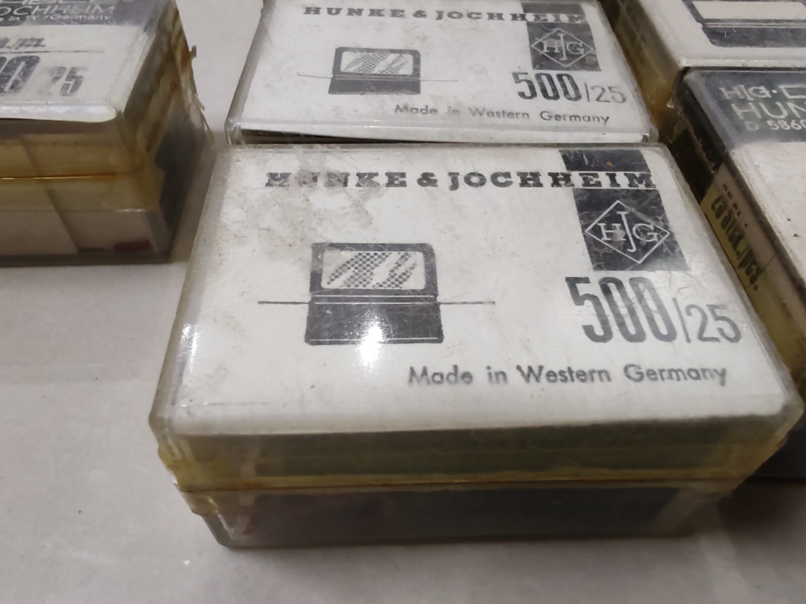 14 X Vintage Rare Metal Index Clips Boxes from 70s hunke & jochheim ...