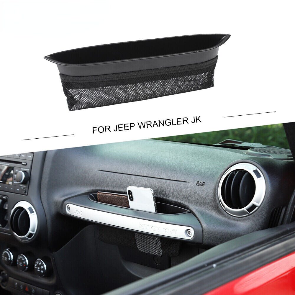 Passenger Handle Storage Box Net Tray Organizer for Jeep Wrangler JK ...