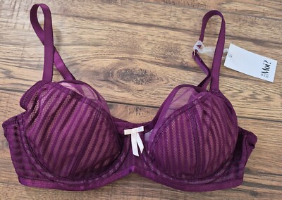 Pour Moi Bra 32D Purple Full Cup Underwired Non Padded Promise XV363 ...
