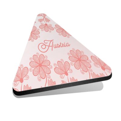 1x Triangle Fridge MDF Magnet Austria Flower Pink Illustration #60028 ...