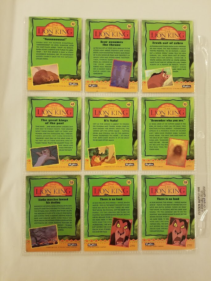 Disney's The Lion King Skybox Cards, Circa 1994, Lot of 26 | eBay