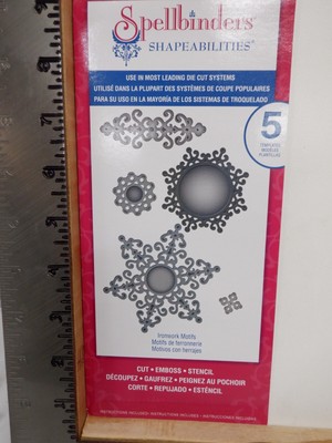 SPELLBINDERS S5-059 IRONWORKS MOTIFS CUT EMBOSS STENCIL CUTTING DIES EUC A31676 | eBay