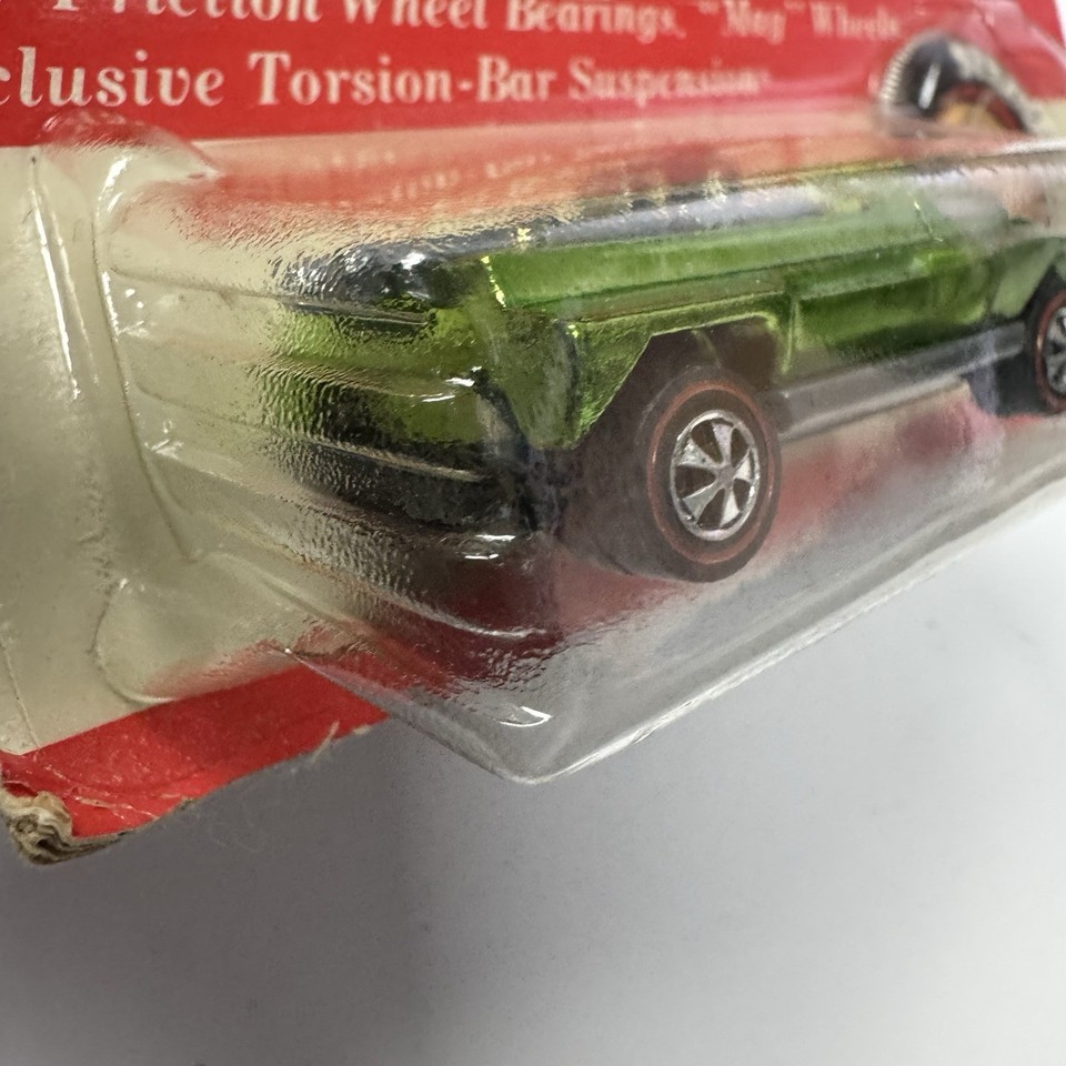 1968 Hot Wheels Redline Hairy Hauler Spectraflame Green Carded w ...