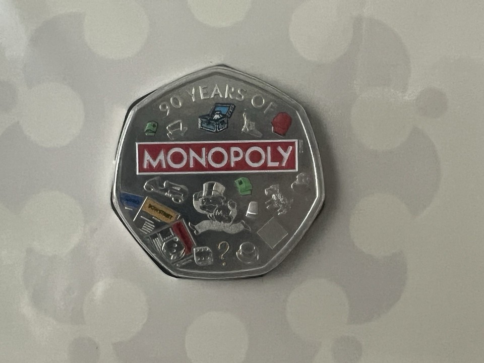 New Limited Edition The Royal Mint Monopoly Colour 50p Coin. BU. | eBay UK