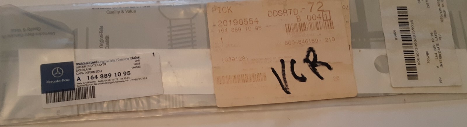 Mercedes OEM ML Class W164 Intermediate Layer A1648891095 New in ...