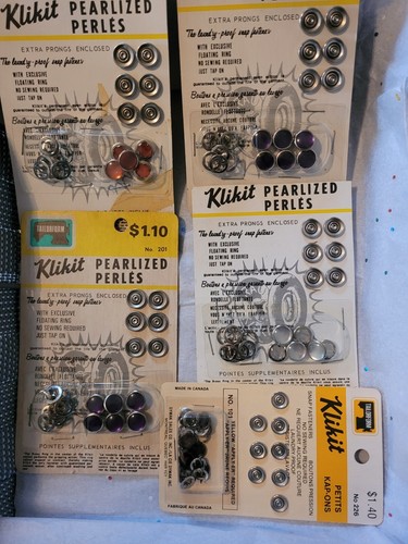 Tailorform Klikit Snap fasteners Lot of 13 - Vintage Sewing - No Sew ...