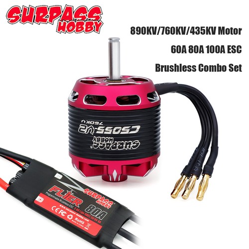 SURPASS HOBBY C50 V2 Brushless Outrunner Motor ESC Combo for RC Fixed ...