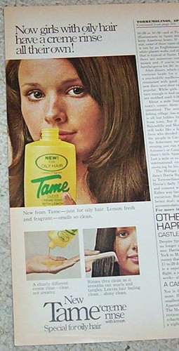 1971 vintage paper ad - Toni Tame lemon creme rinse Pretty GIRL hair ...
