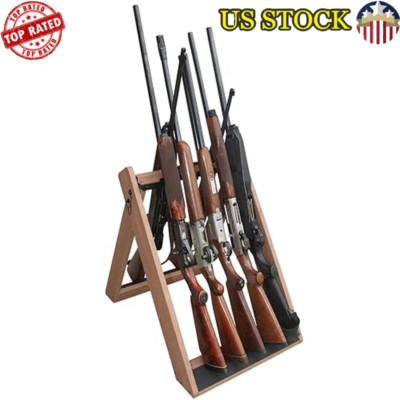 Portable Gun Rack Stores 10 Rifles Shotguns Easy Assembly Folding ...