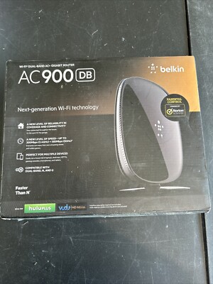 Belkin AC900 4 Port DB Dual Band AC+ Gigabit Wi-Fi Wireless Router ...