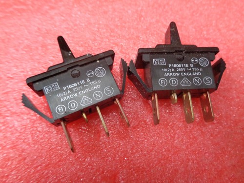 2 x Momentary Black Rocker Switch SPDT 10A Paddle Leaver Eaton Arrow ...