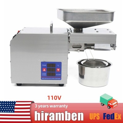 110V Oil Press Machine Commercial Olive Oil Press Commerical Extractor ...