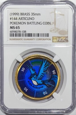 1999 Pokemon Battling Coin ARTICUNO #144 - NGC MS65 | eBay