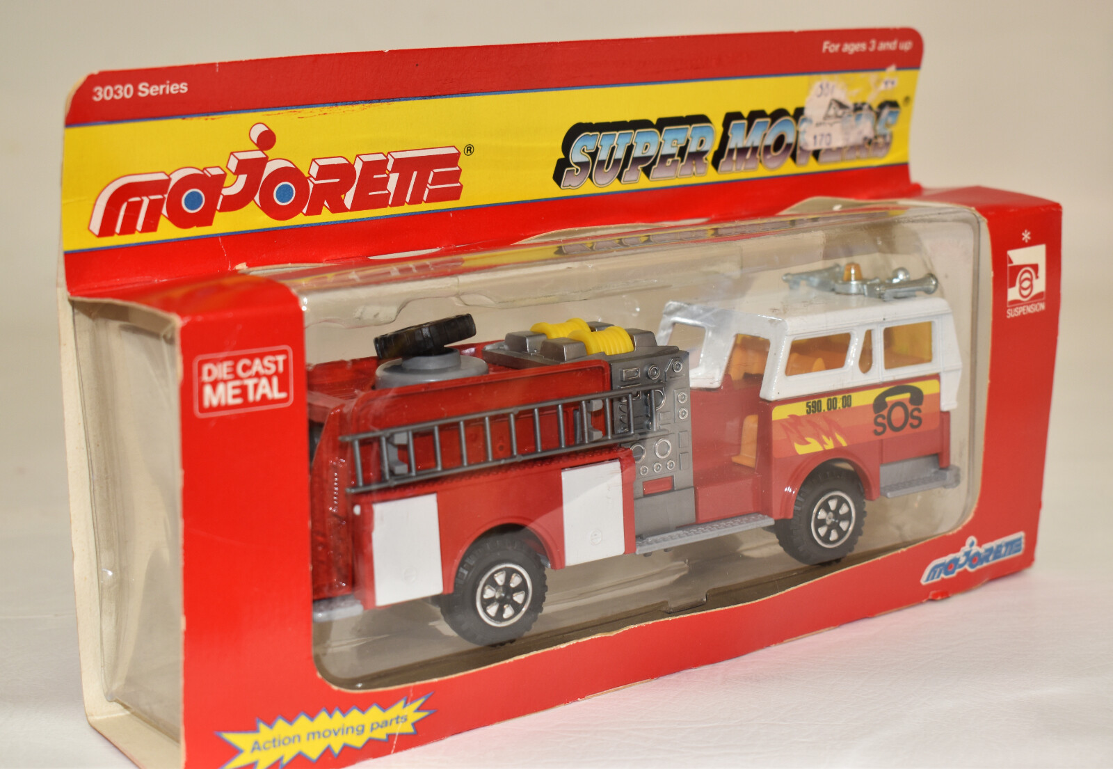 FIRE ENGINE Diecast Metal Toy Majorette Super Movers Series #3030 ...
