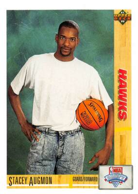 1991-92 Upper Deck #5 Stacey Augmon RC Rookie Card Atlanta Hawks 🔥🏀🔥 | eBay