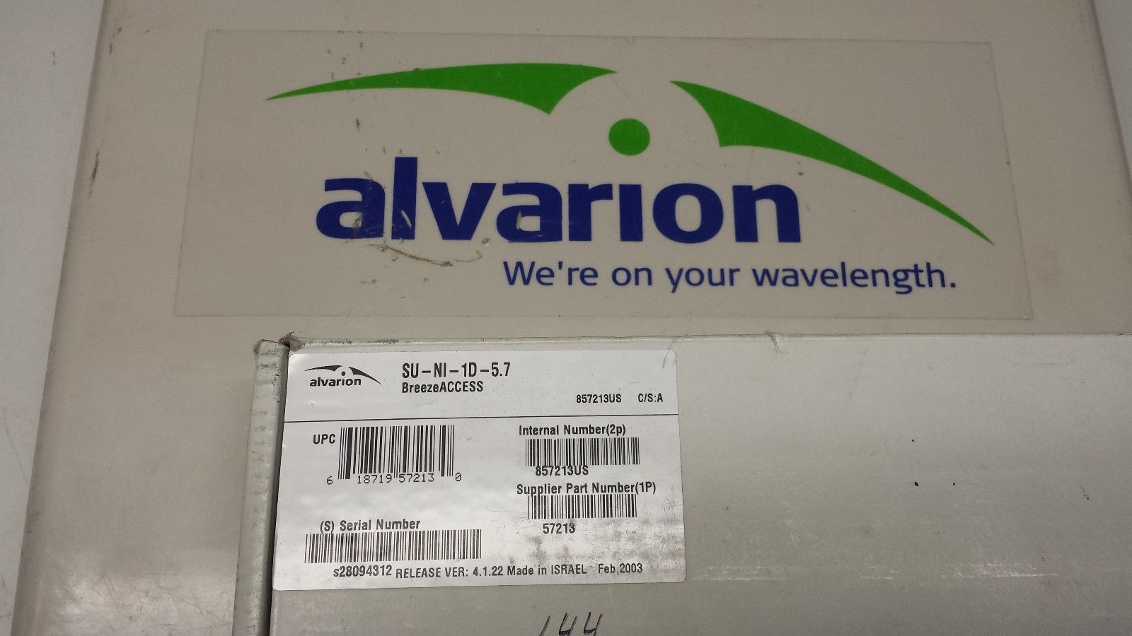 Alvarion BreezeACCESS SU-NI-1D-5.7 Data Networking Device | eBay