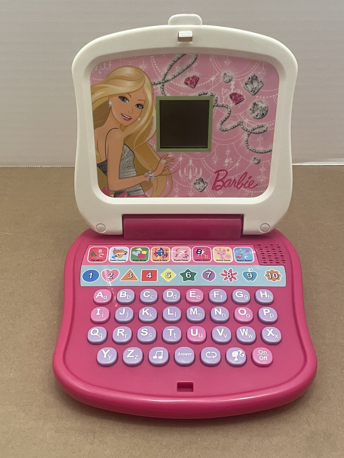 Barbie Little Learner Laptop Interactive Numbers and Letters 8 Programs ...