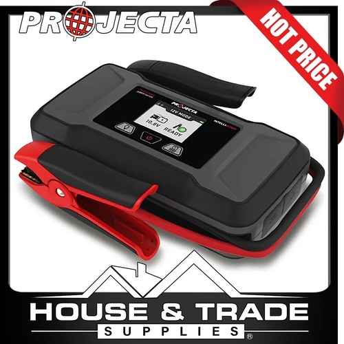 Projecta Jump Starter 12v 1400A LCD Colour Screen Spark-Free Clamps ...