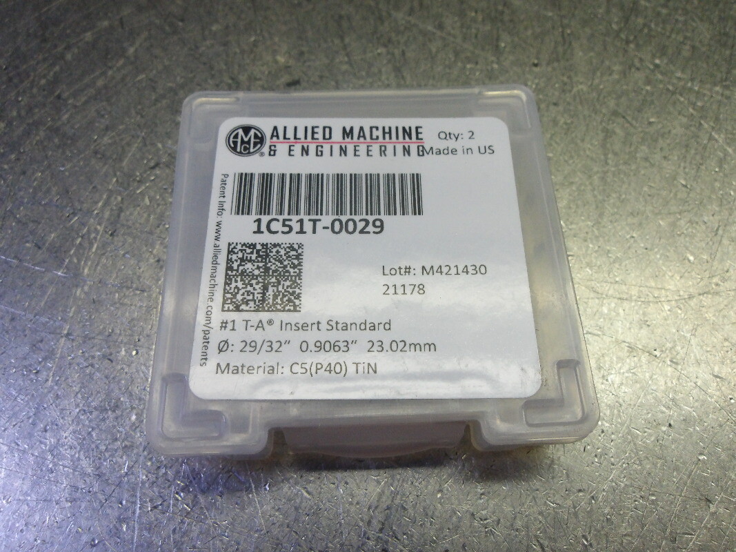 AMEC T-A #1 29/32" Carbide Spade Drill Inserts QTY2 1C51T-0029 ...